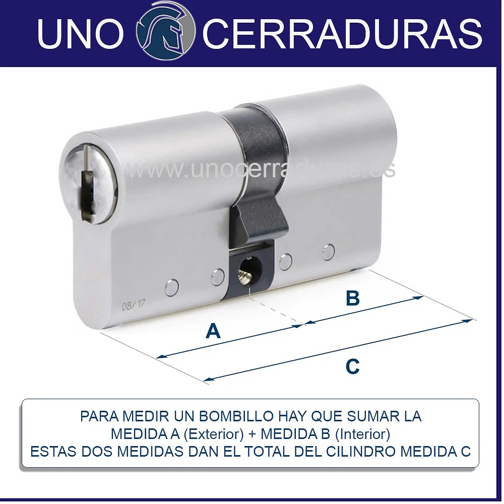 KESO 8000 Omega2 MASTER REFORZADO 30+40:70mm POMO CROMO