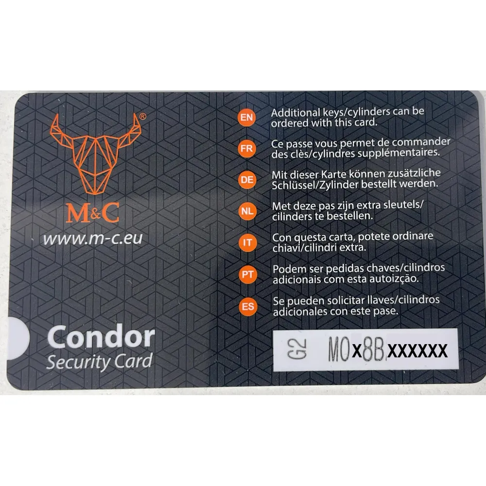 COPIA DE LLAVE MC CONDOR PERFIL EXCLUSIVO