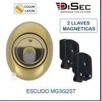 ESCUDO DISEC MG3G2ST MAGNETICO ORO 2 LLAVES