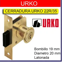 CERRADURA EMBUTIR MUEBLE 22 35mm URKO